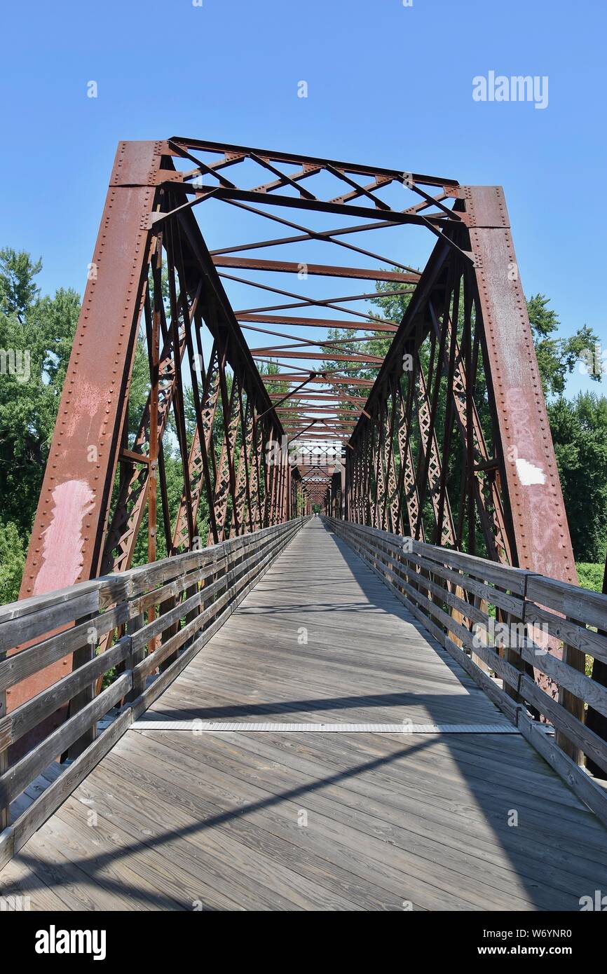 Norwottuck Rail Trail Bridge Spanning the Connecticut River between ...