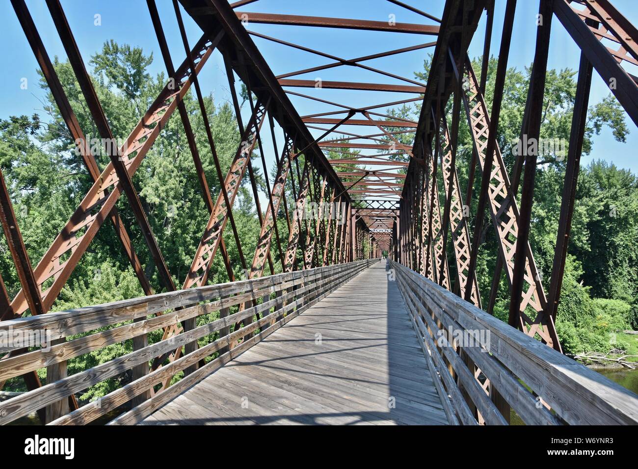Norwottuck Rail Trail Bridge Spanning the Connecticut River between ...