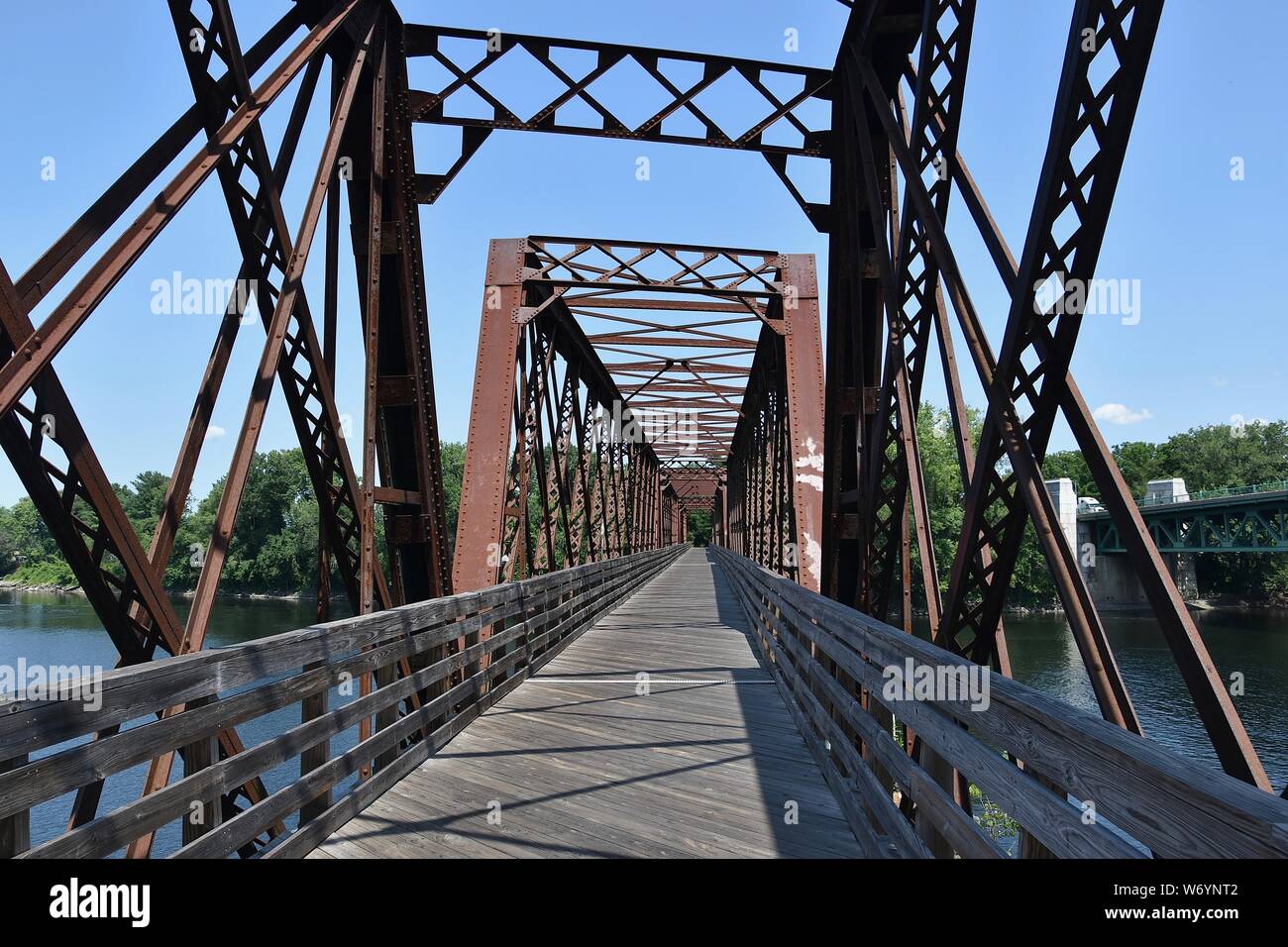 Norwottuck Rail Trail Bridge Spanning the Connecticut River between ...