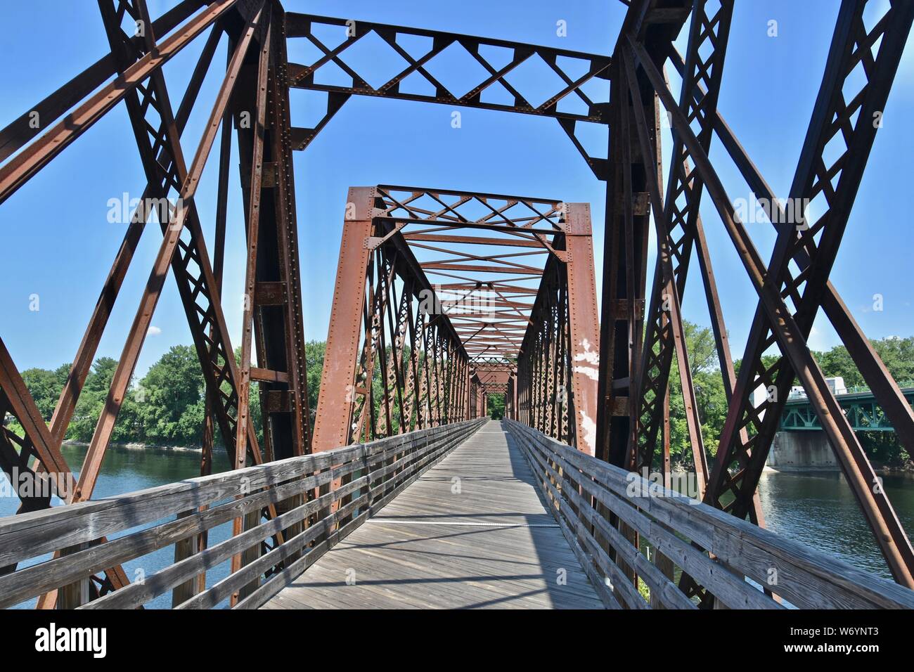 Norwottuck Rail Trail Bridge Spanning the Connecticut River between ...