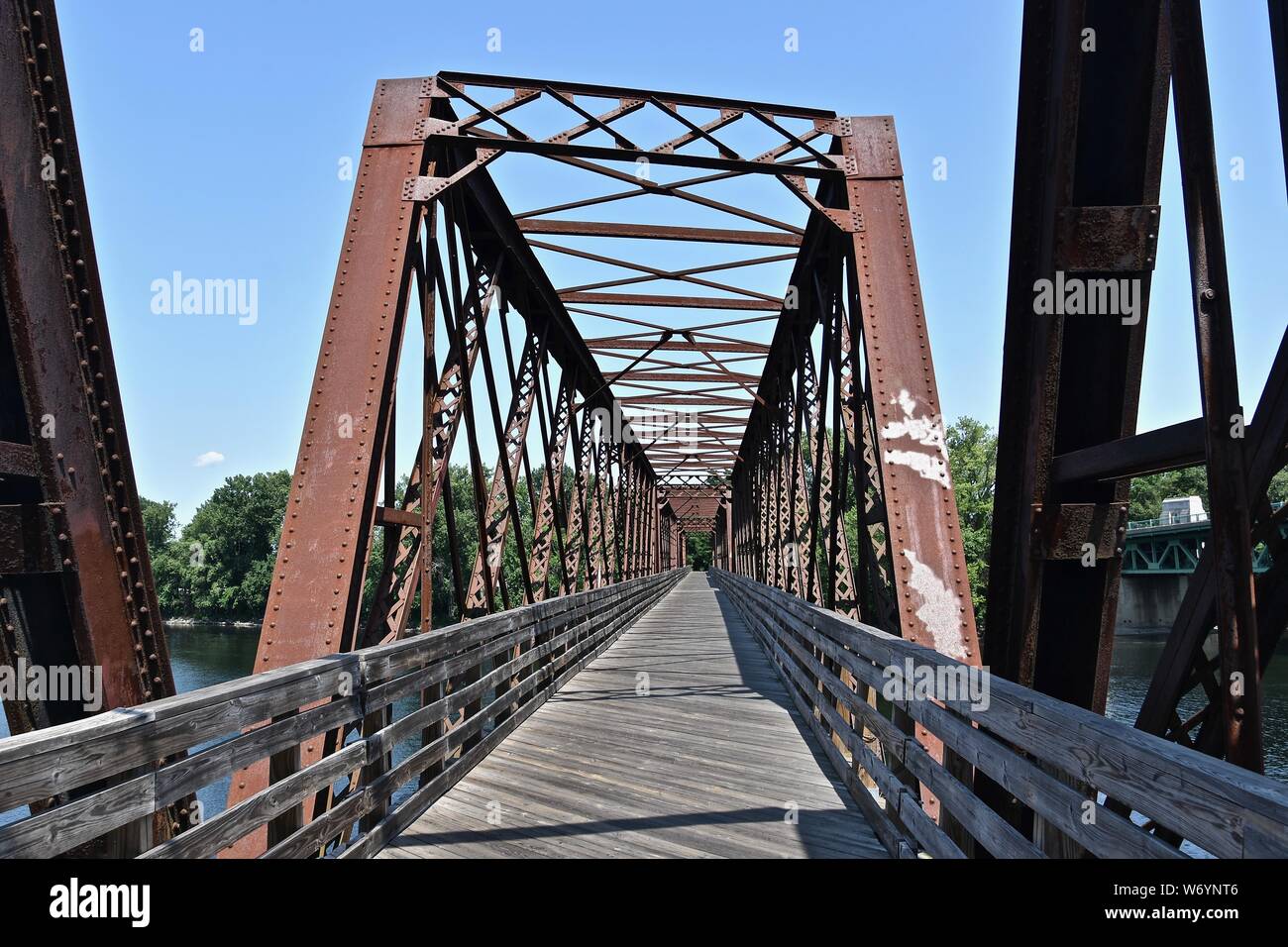 Norwottuck Rail Trail Bridge Spanning the Connecticut River between ...