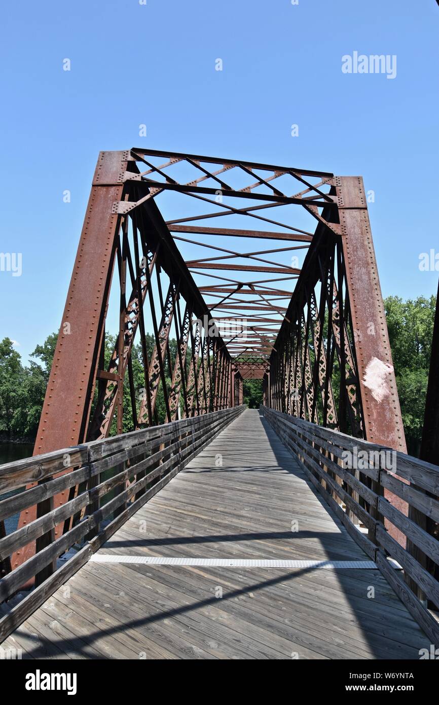 Norwottuck Rail Trail Bridge Spanning the Connecticut River between ...