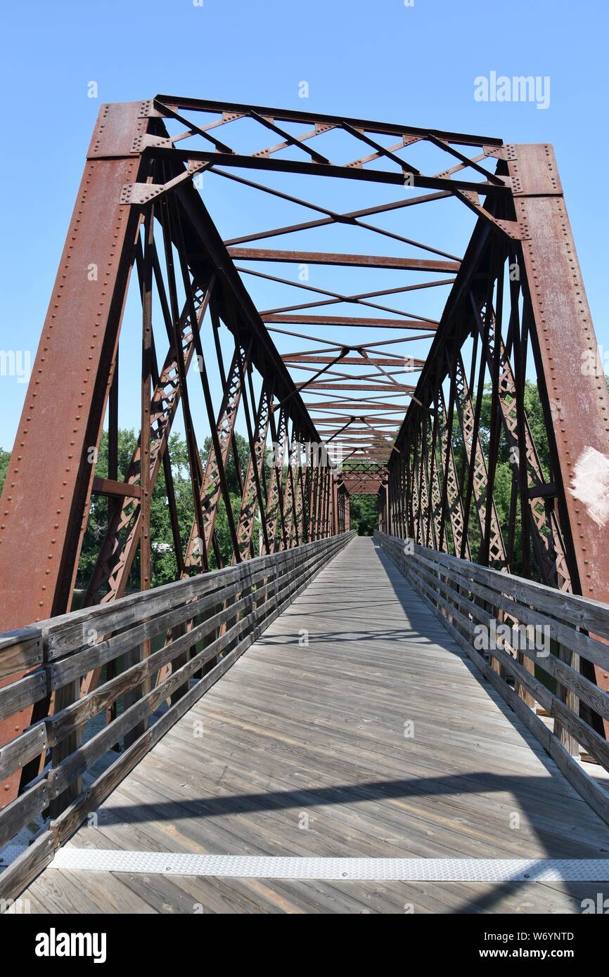 Norwottuck Rail Trail Bridge Spanning the Connecticut River between ...