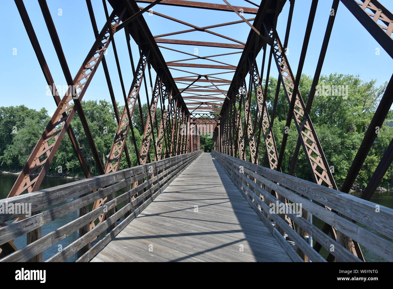 Norwottuck Rail Trail Bridge Spanning the Connecticut River between ...