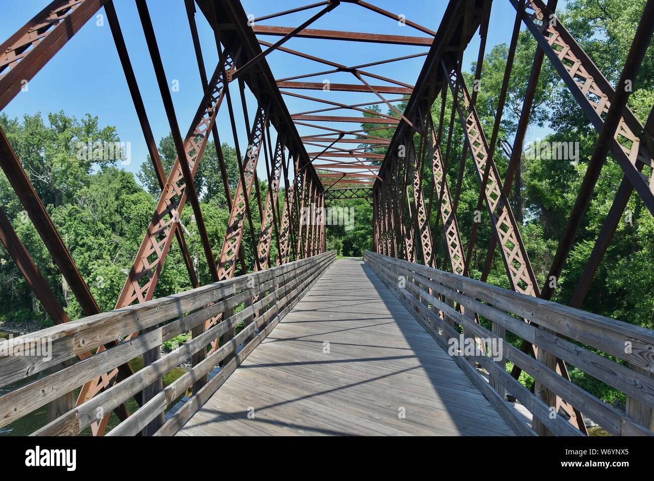 Norwottuck Rail Trail Bridge Spanning the Connecticut River between ...