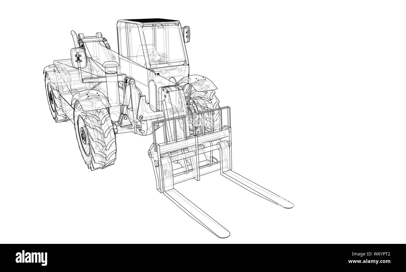 Forklift concept. Vector rendering of 3d Stock Vector Image & Art - Alamy