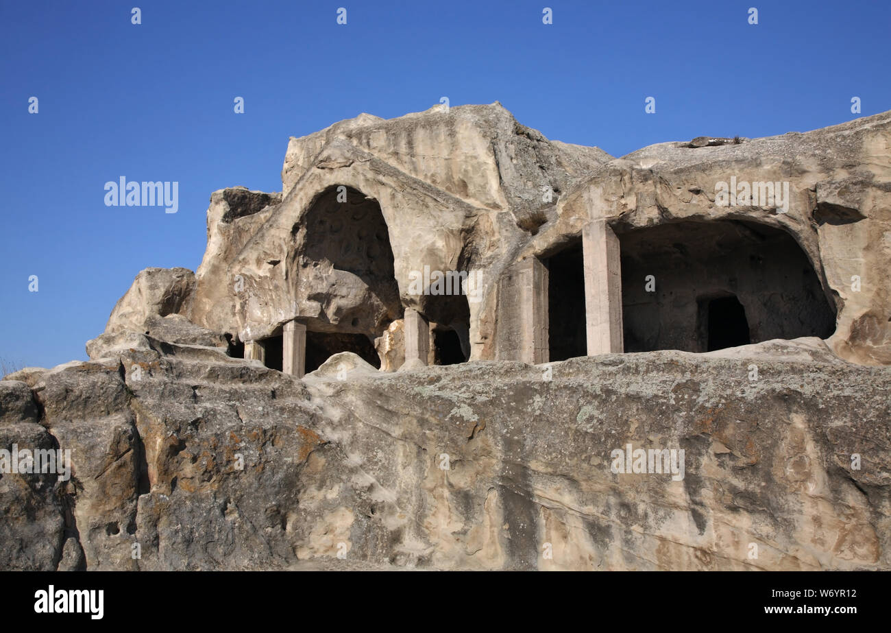Uplistsikhe cave complex (Lord's fortress) near Gori. Shida Kartli ...