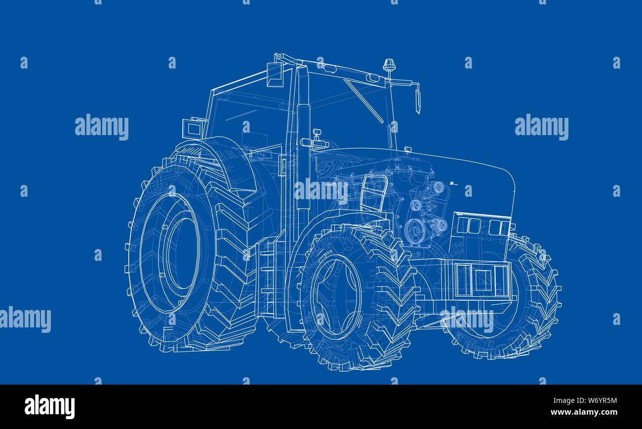 Farm Tractor Concept. Vector Stock Vector Image & Art - Alamy