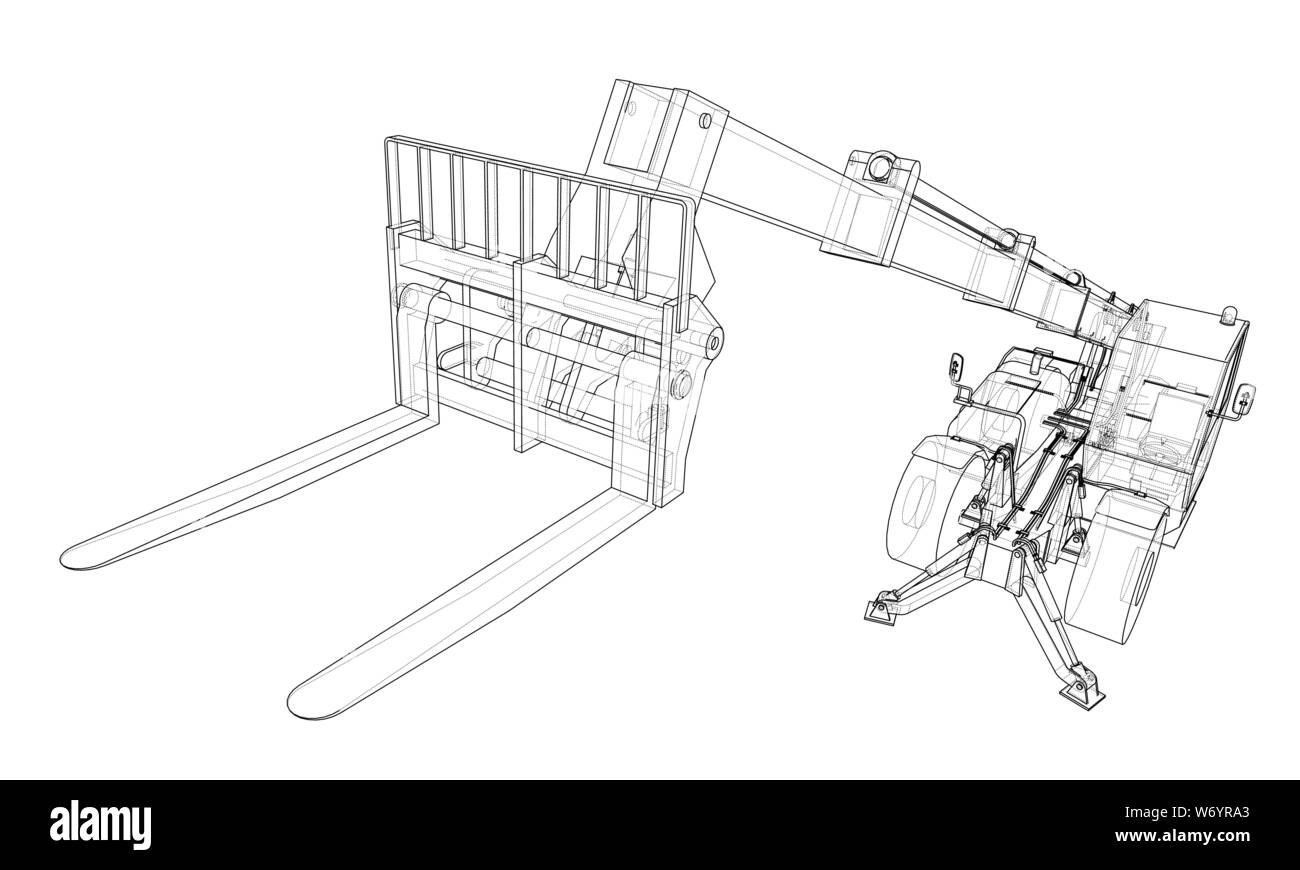 Forklift concept. Vector rendering of 3d Stock Vector Image & Art - Alamy