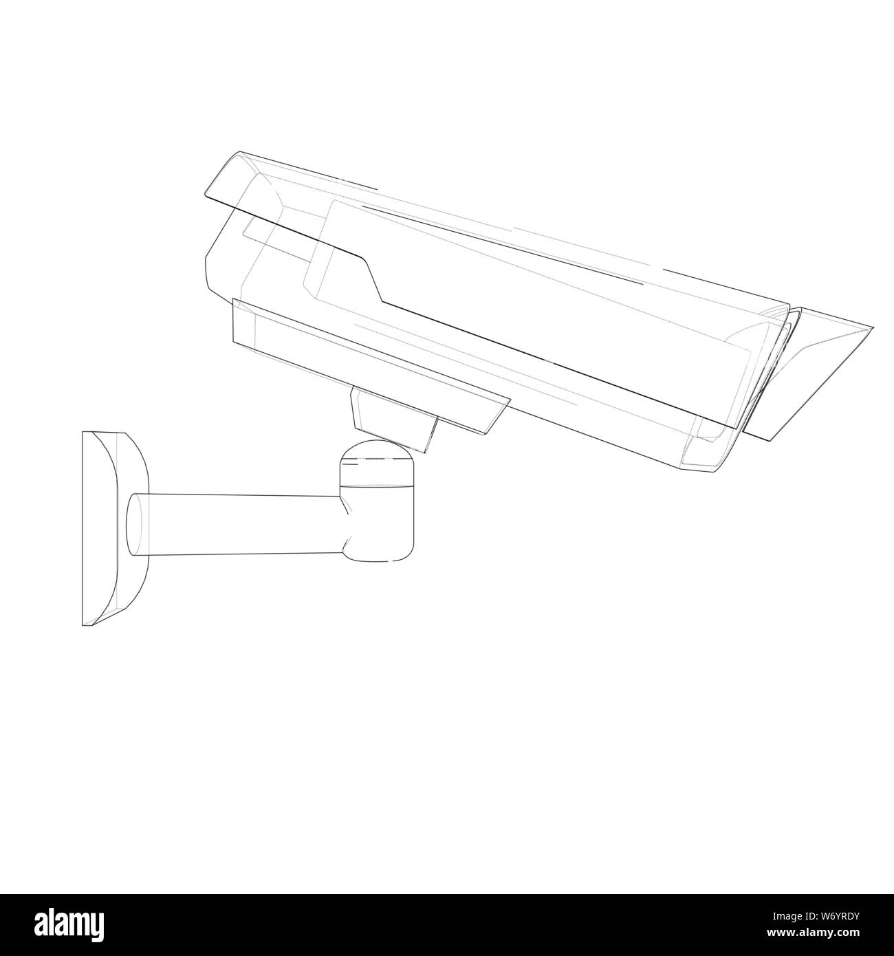 Cctv camera outdoors Black and White Stock Photos & Images - Alamy
