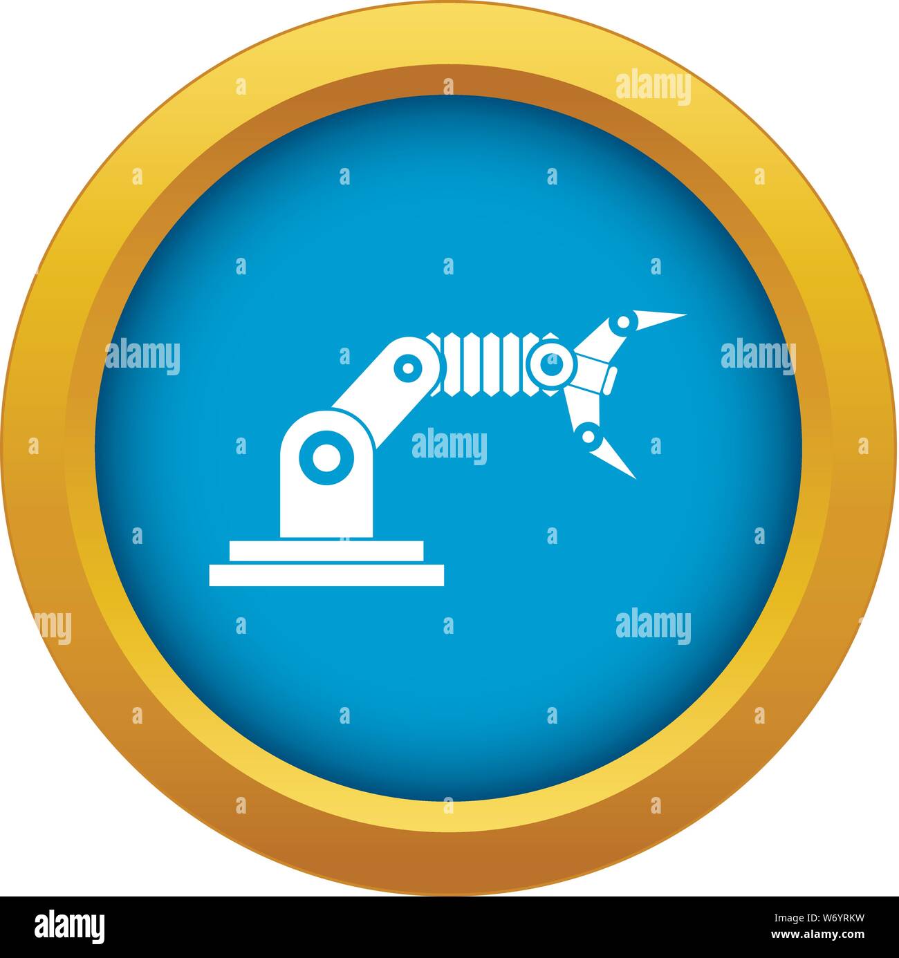 Robotic hand manipulator icon blue vector isolated Stock Vector Image & Art - Alamy