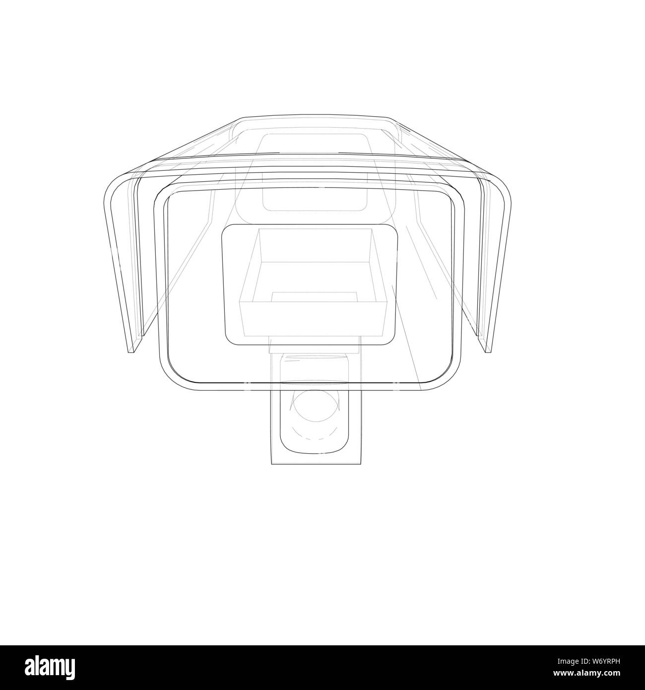 Outline CCTV camera. Security camera. Vector Stock Vector Image & Art ...