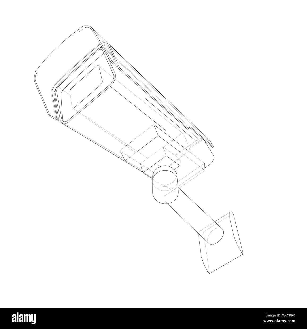 Outline CCTV camera. Security camera. Vector Stock Vector Image & Art ...
