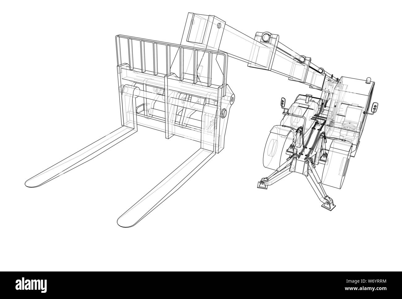 Forklift concept. Vector rendering of 3d Stock Vector Image & Art - Alamy