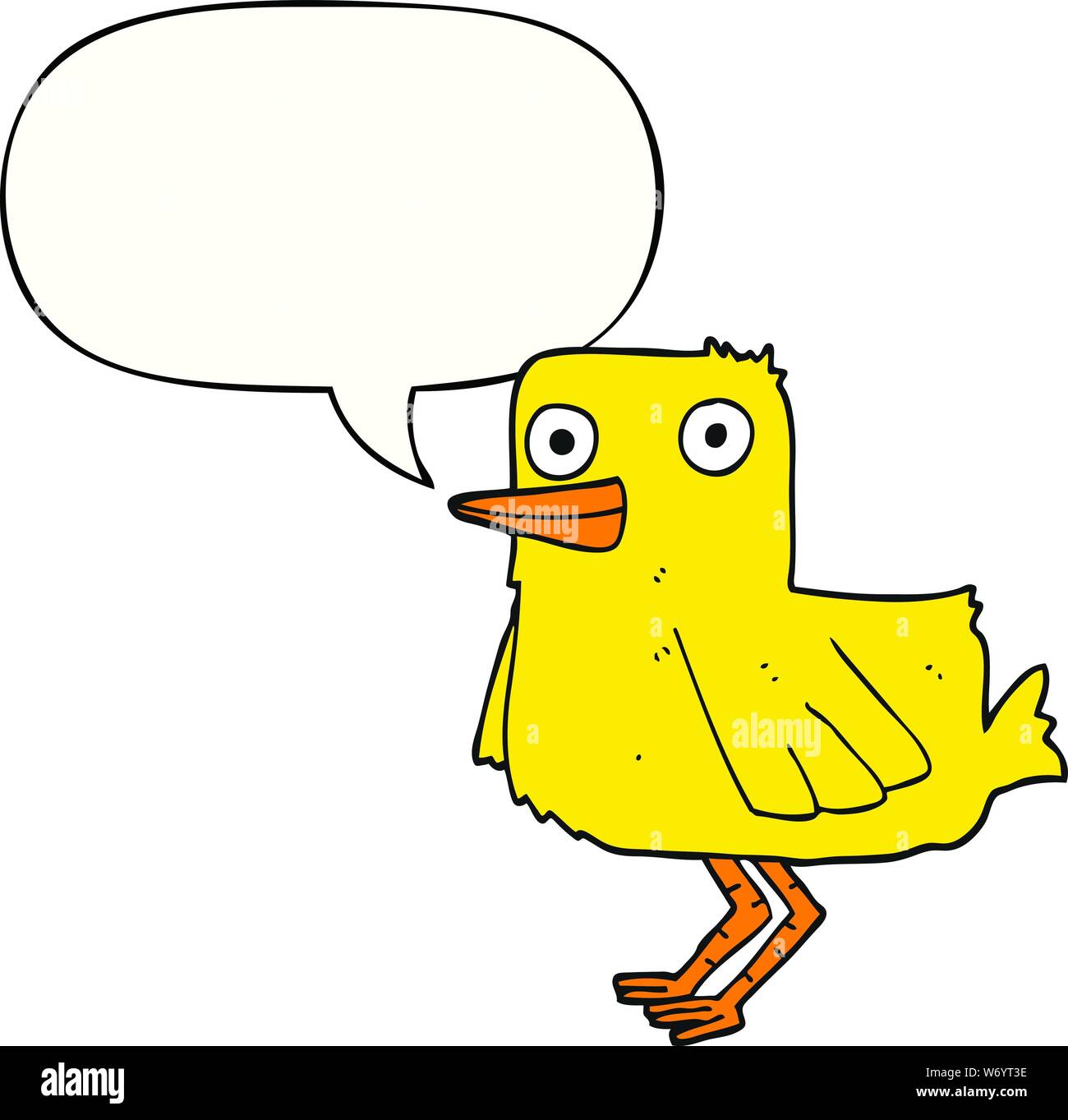 Funny cartoon duck speech bubble Stock Vector Images - Alamy