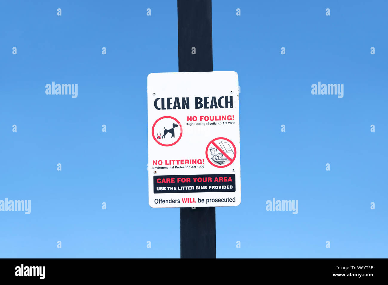 No littering sign beach hi-res stock photography and images - Alamy