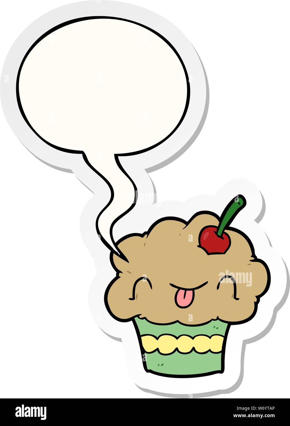 Funny Cupcake Cartoon