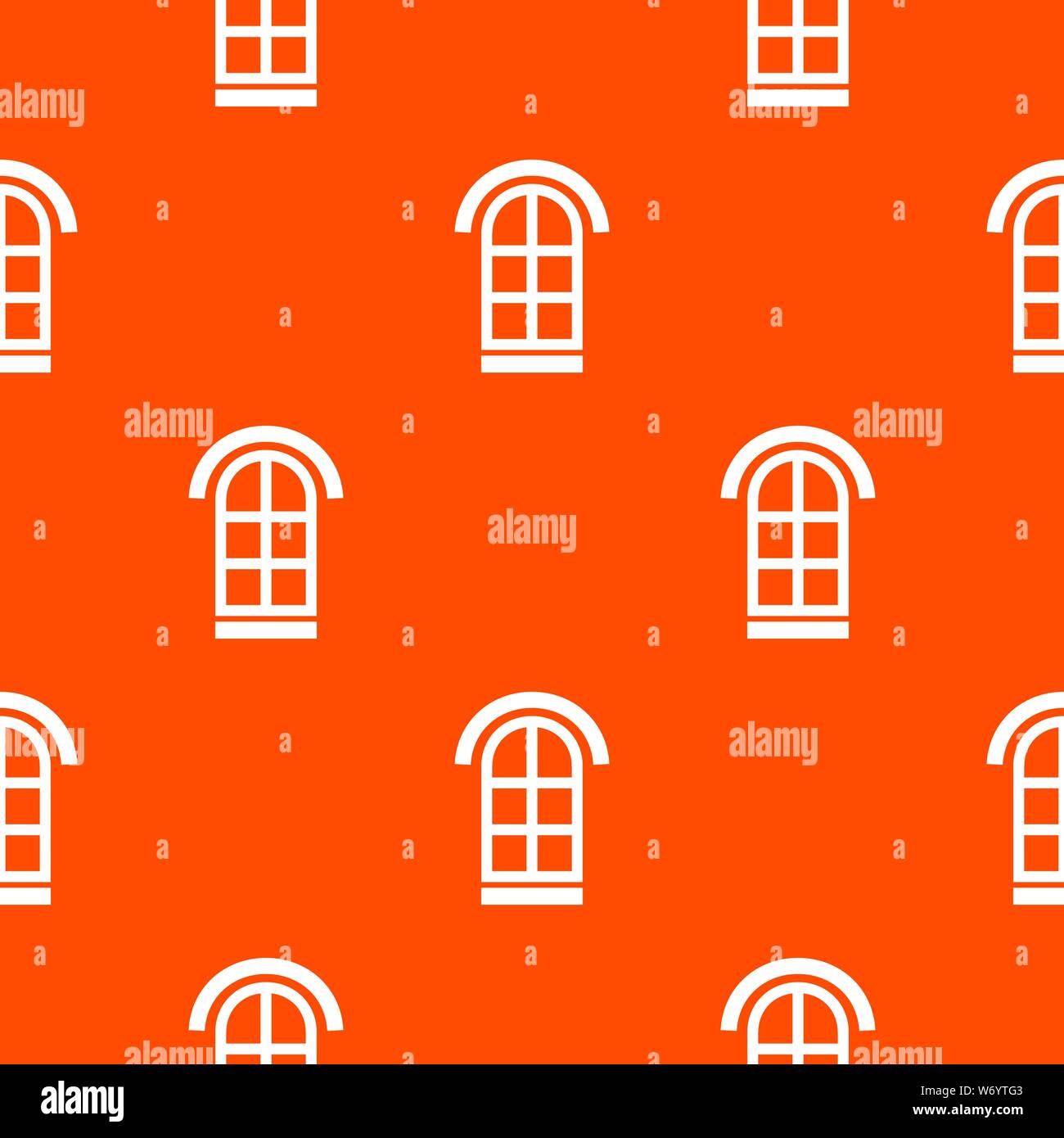 Semicircular window frame pattern vector orange Stock Vector Image ...