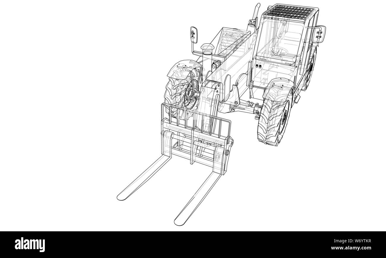 Forklift concept. Vector rendering of 3d Stock Vector Image & Art - Alamy