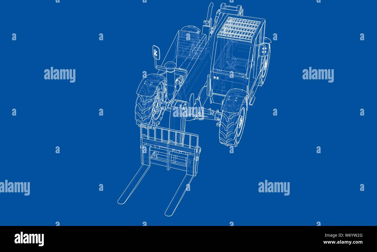 Forklift concept. Vector rendering of 3d Stock Vector Image & Art - Alamy