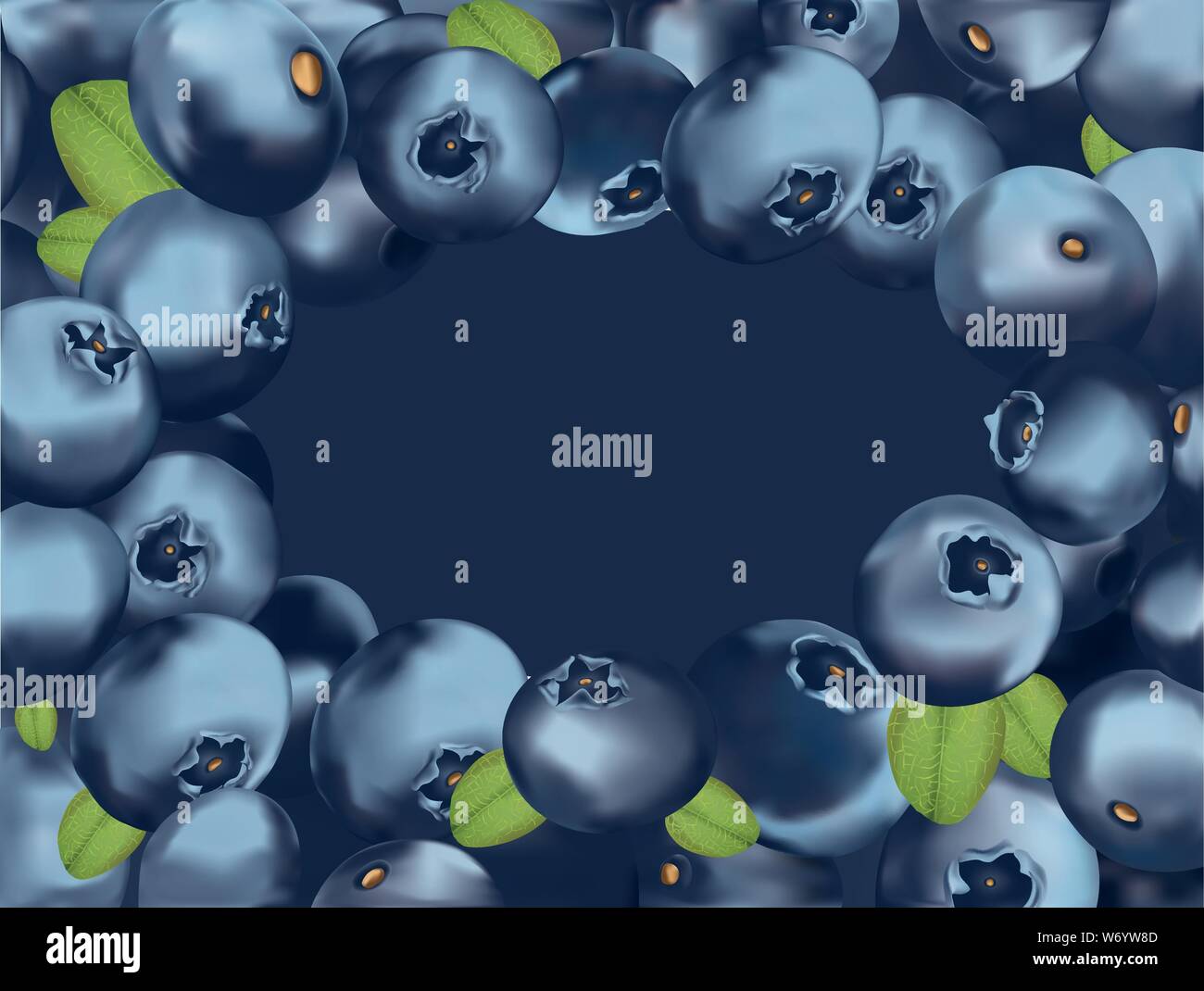 Beautiful blueberry Background. 3d fresh realistic berry. Macro texture ...
