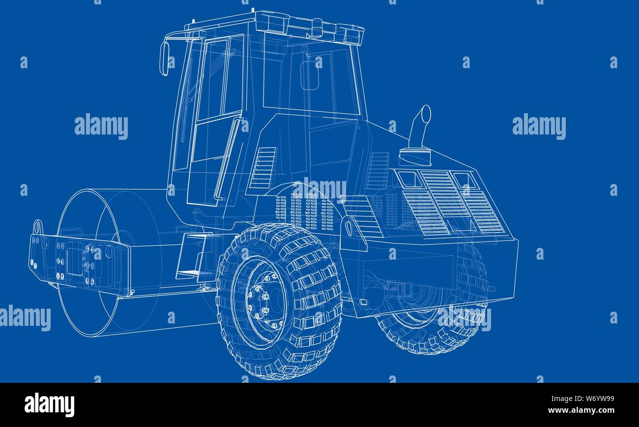 Construction machine. Asphalt compactor vector Stock Vector Image & Art ...