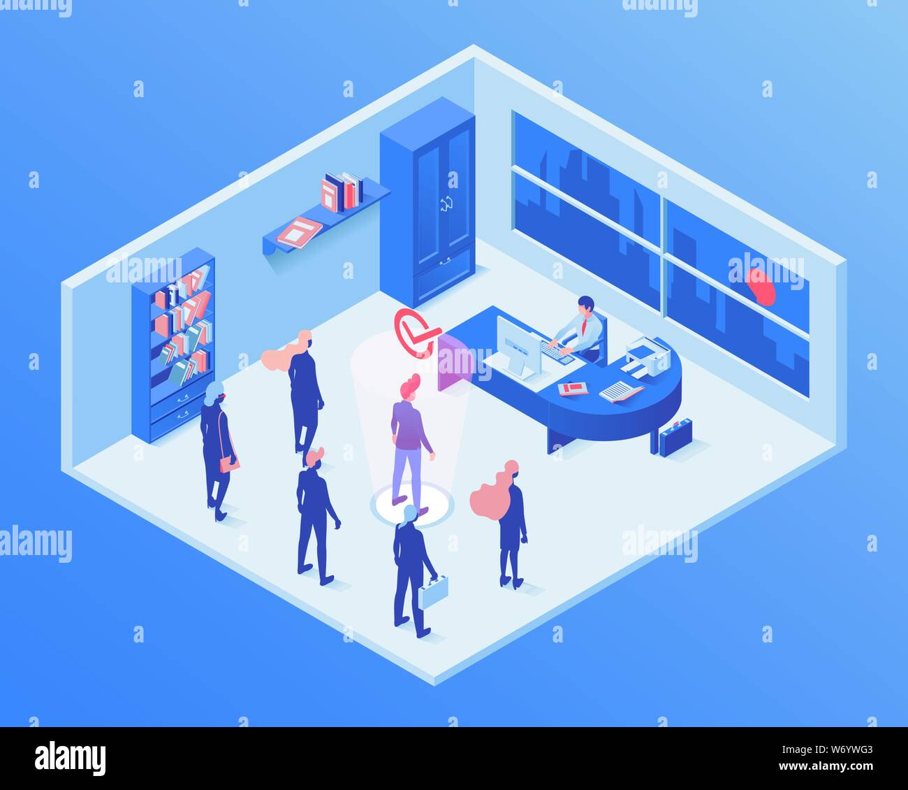 Employer and worker Stock Vector Images - Alamy