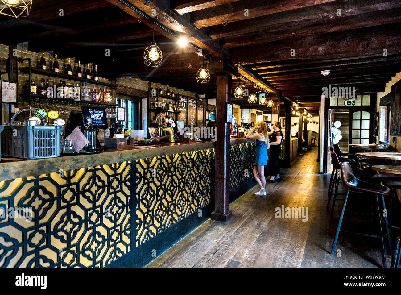 Tudor Barn gastropub, Eltham, UK Stock Photo - Alamy