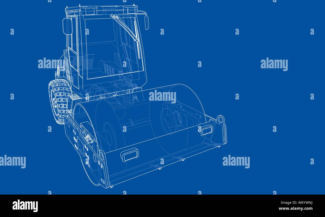 Construction machine. Asphalt compactor vector Stock Vector Image & Art ...