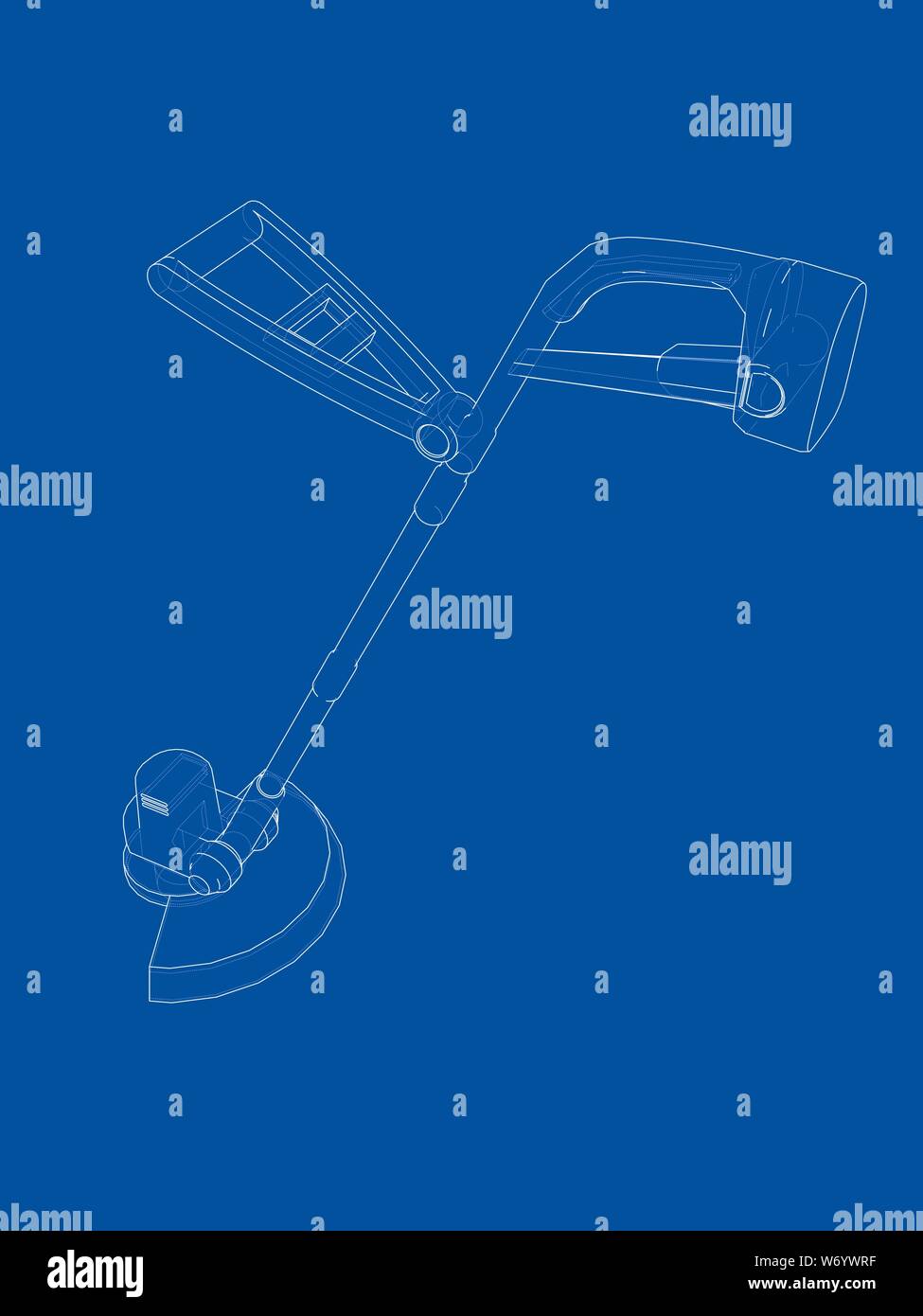 Outline trimmer grass cutter. Vector Stock Vector Image & Art - Alamy