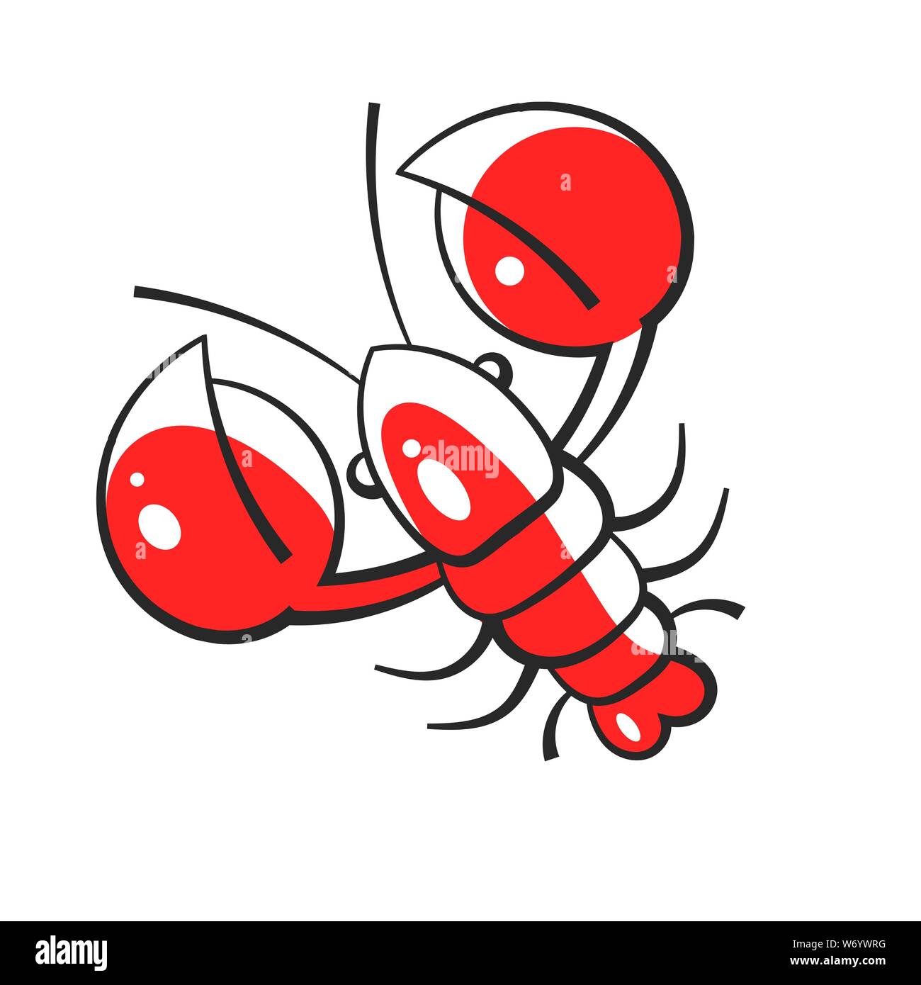 Red crayfish. Template for printing on fabric. Design for wrapping ...
