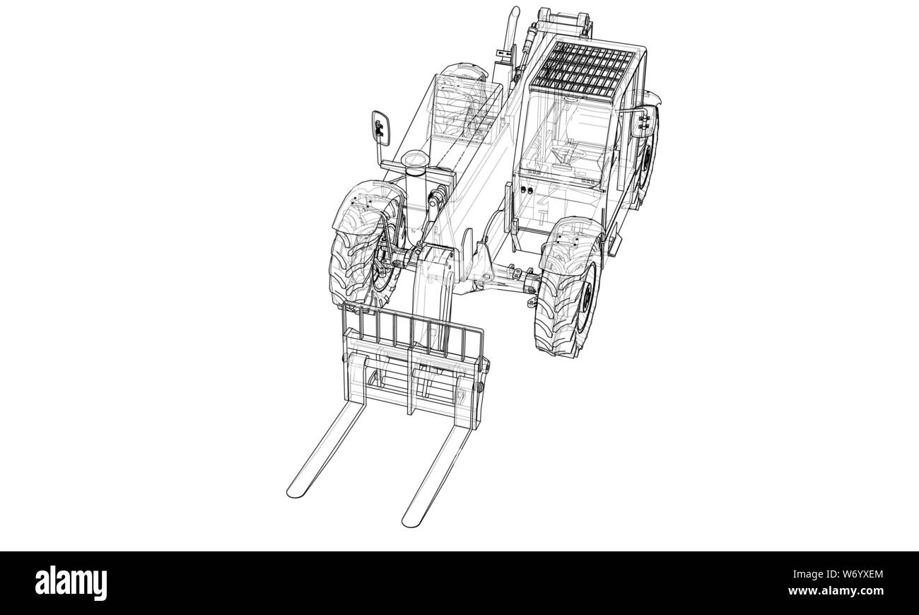 Forklift concept. Vector rendering of 3d Stock Vector Image & Art - Alamy