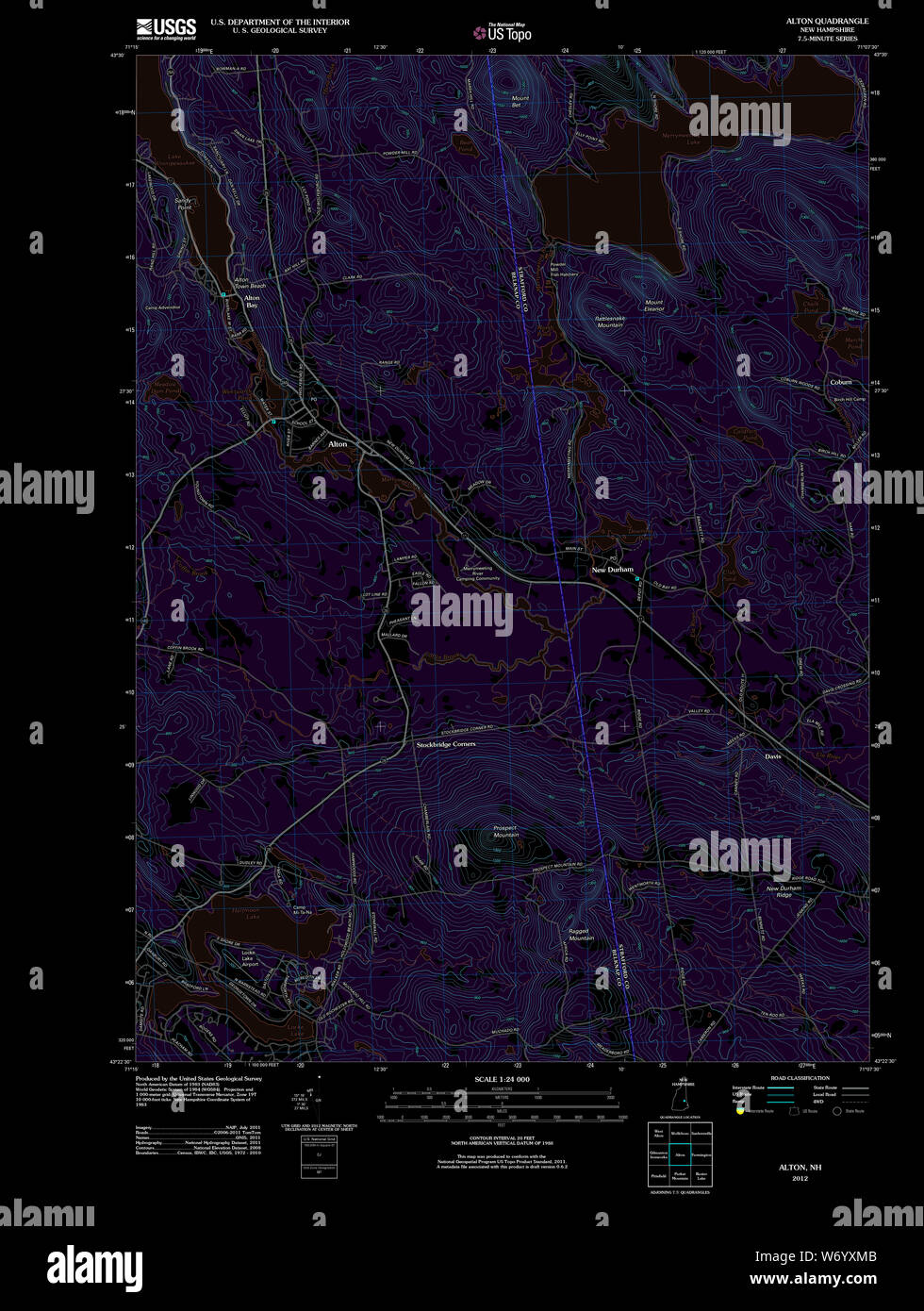 Alton new hampshire map hi-res stock photography and images - Alamy