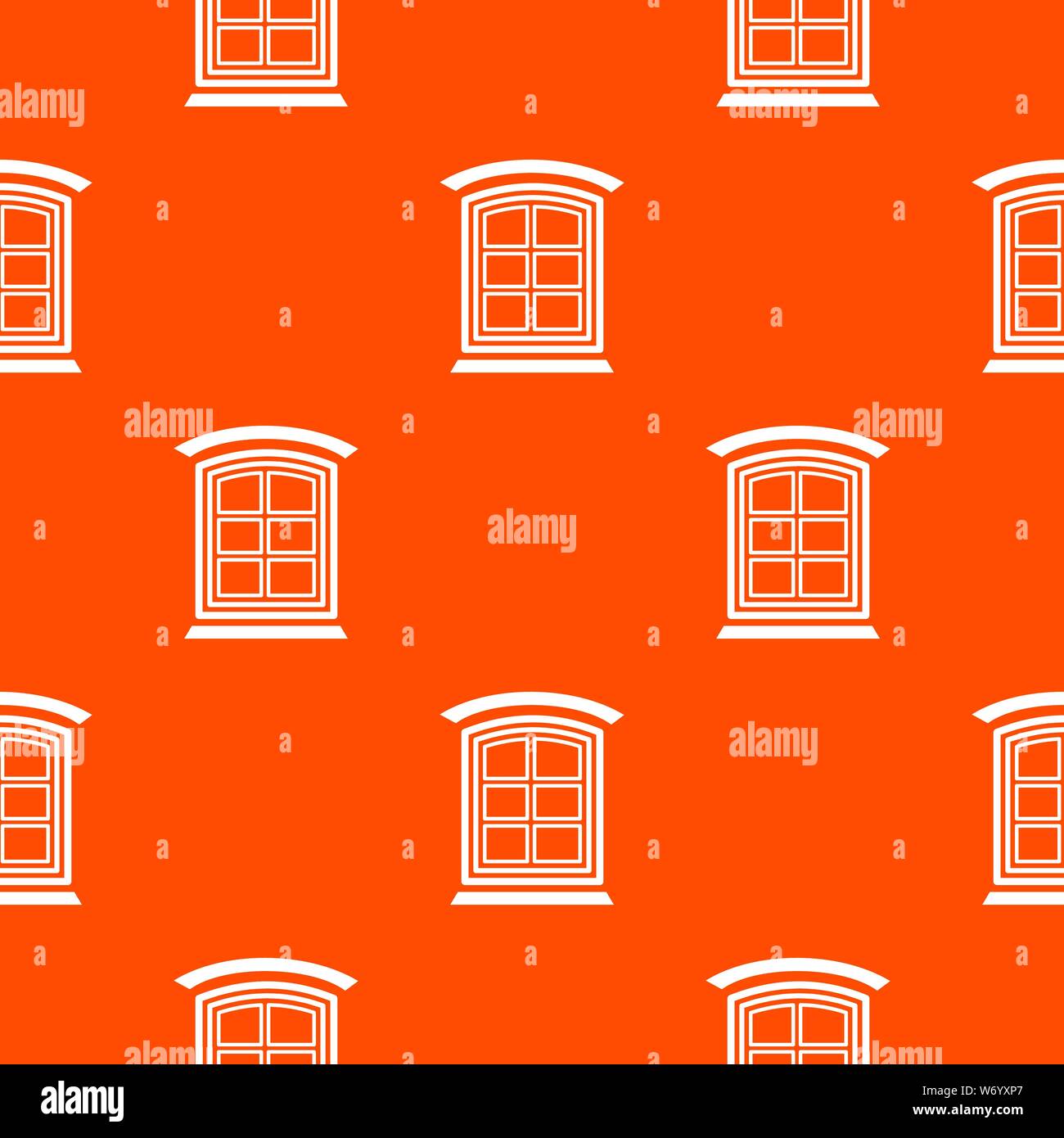 Retro window frame pattern vector orange Stock Vector Image & Art - Alamy