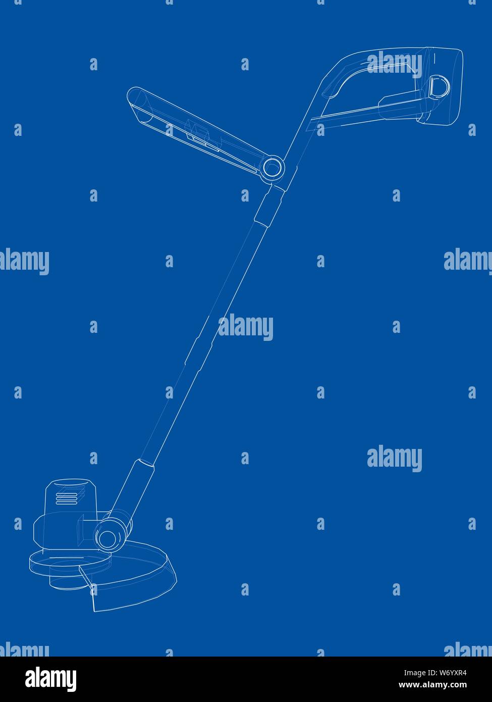 Lawn mower trimmer mowing Stock Vector Images - Alamy