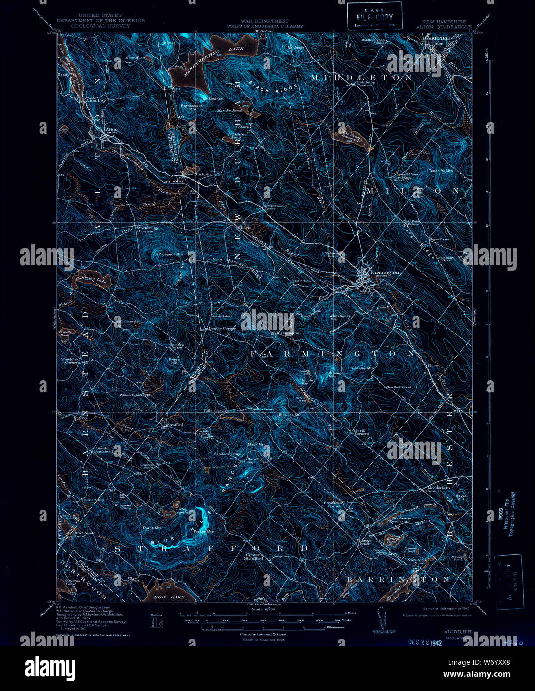 Map of alton new hampshire hi-res stock photography and images - Alamy