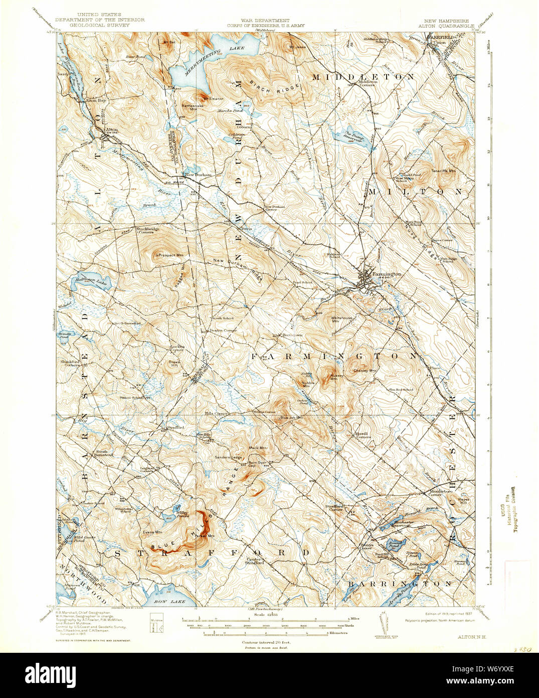 Map of alton new hampshire hi-res stock photography and images - Alamy