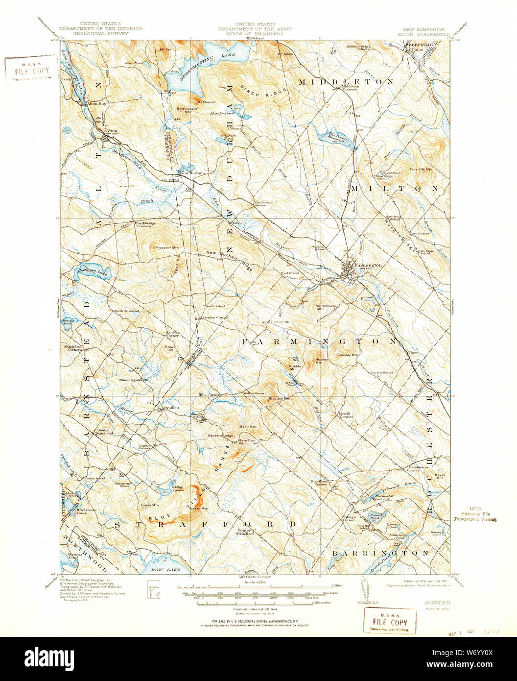 Map of alton new hampshire hi-res stock photography and images - Alamy