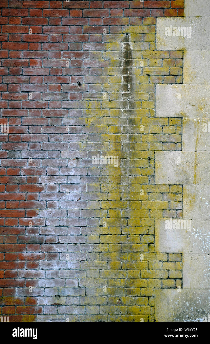 stained red brick wall Stock Photo - Alamy