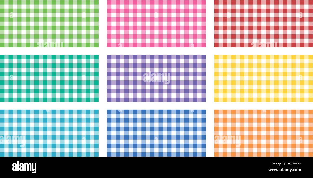 Square of Vichy fabrics of different colours Stock Vector Image & Art ...