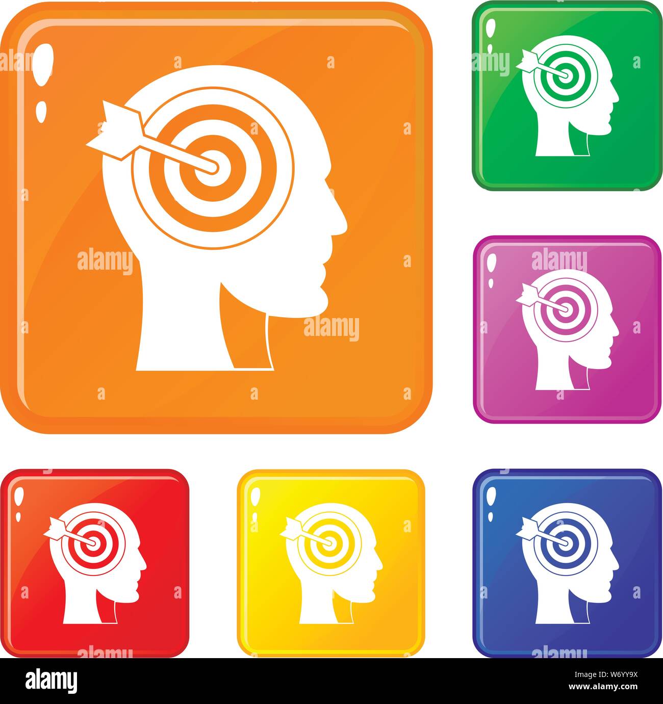 Target arrow in man head hi-res stock photography and images - Alamy