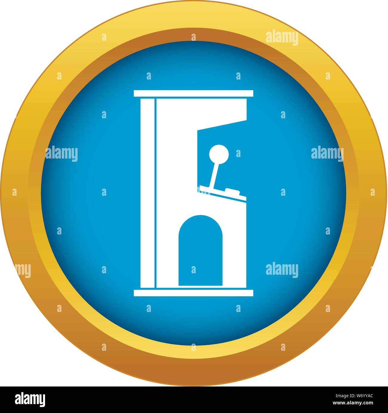 Retro style arcade game machine icon blue vector isolated Stock Vector ...