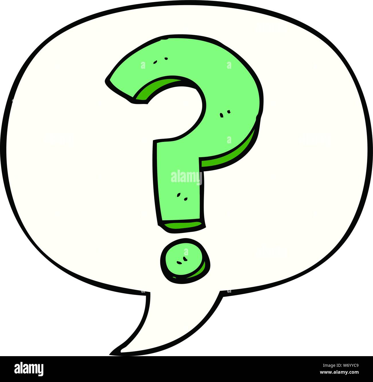 cartoon question mark with speech bubble Stock Vector Image & Art - Alamy