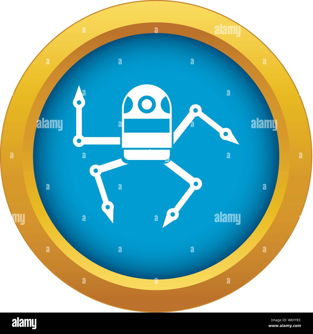Spider robot icon blue vector isolated Stock Vector Image & Art - Alamy