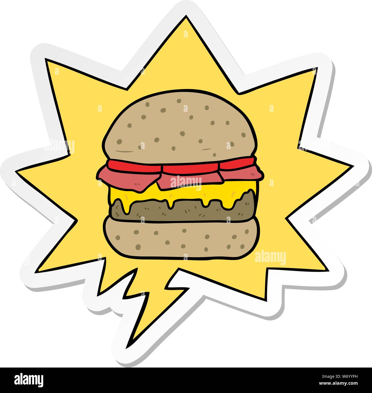 Stacked burger Stock Vector Images - Alamy