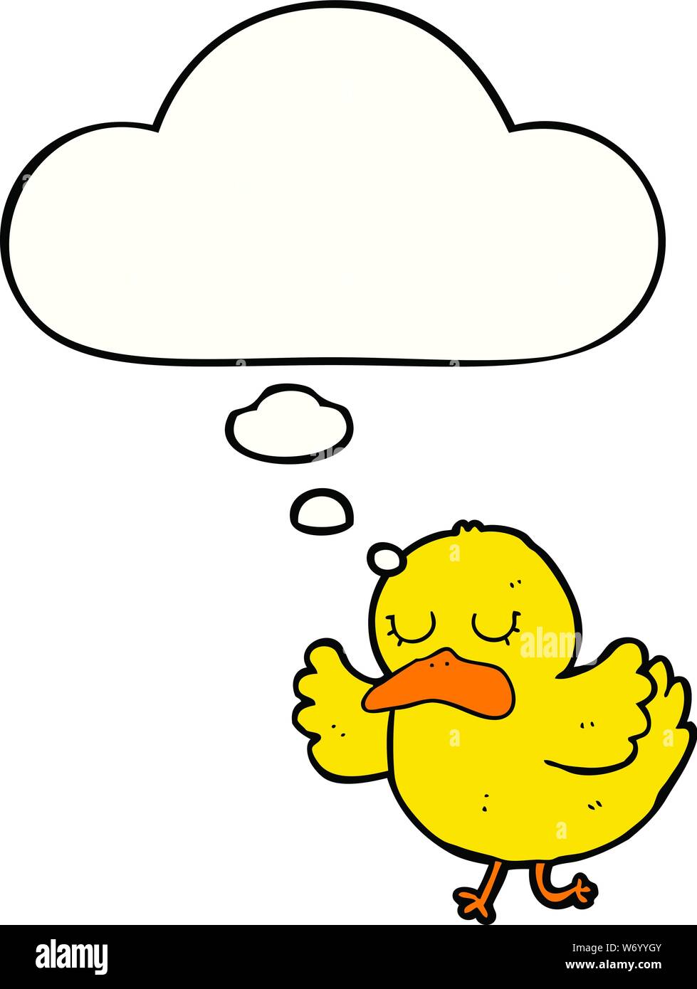 cartoon duck with thought bubble Stock Vector Image & Art - Alamy