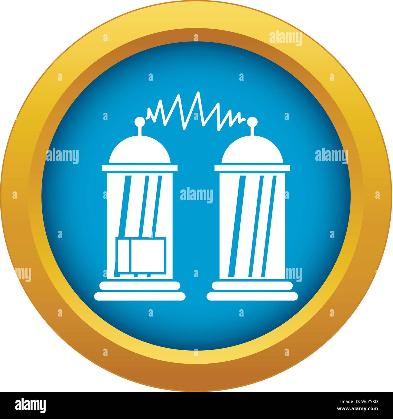 Electrical impulses icon blue vector isolated Stock Vector Image & Art - Alamy