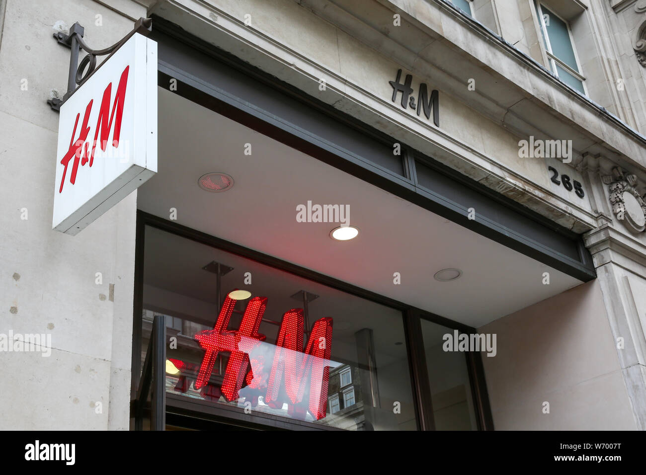 H&M sign in central London Stock Photo - Alamy