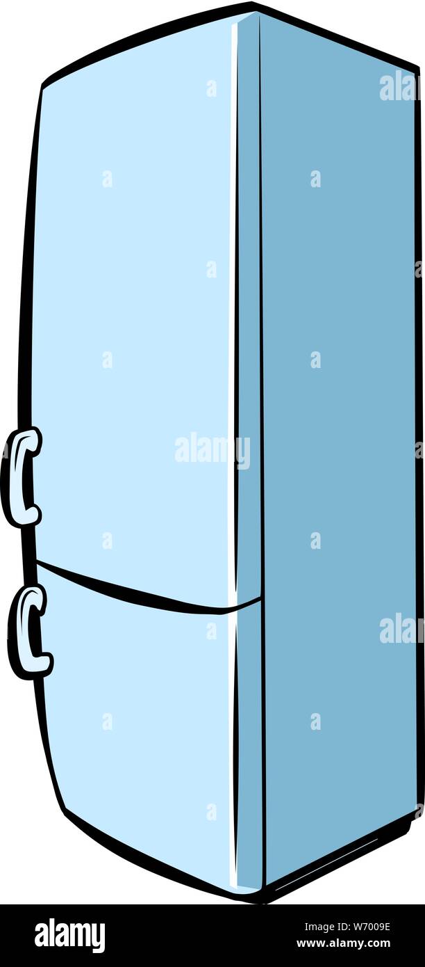home refrigerator, household appliances. Pop art retro vector ...