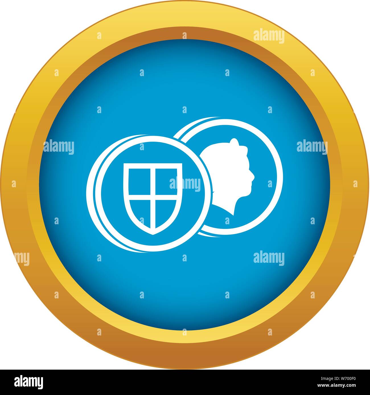 Coins of UK icon blue vector isolated Stock Vector Image & Art - Alamy